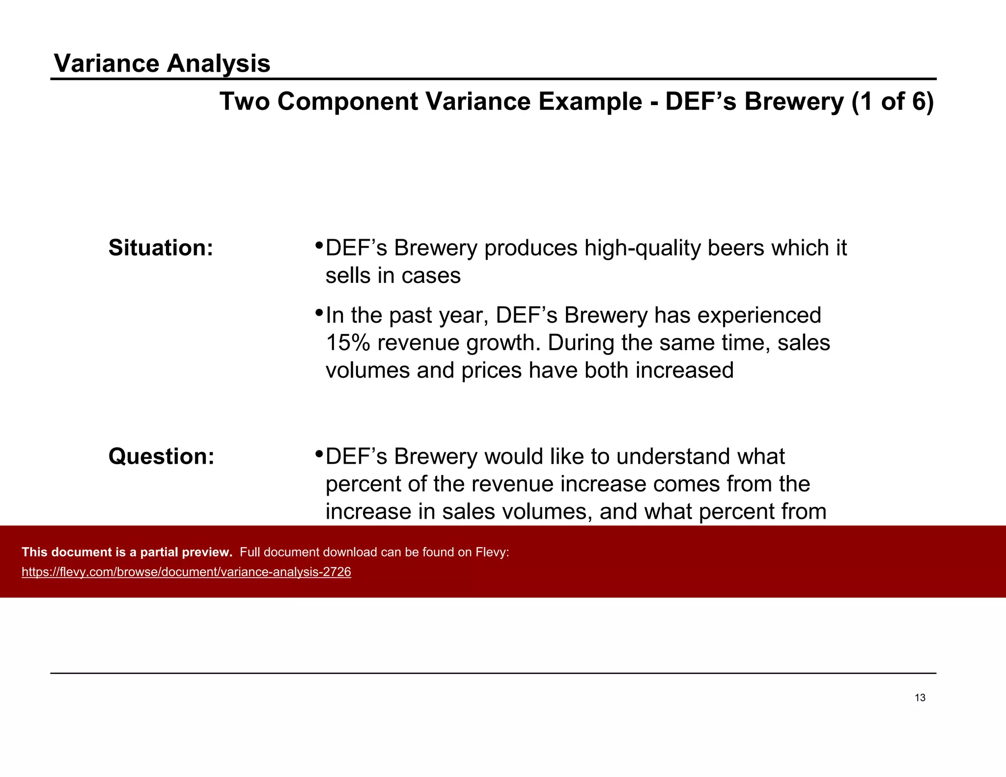 Variance Analysis | PDF