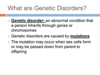 Human genetic disorders | PPT