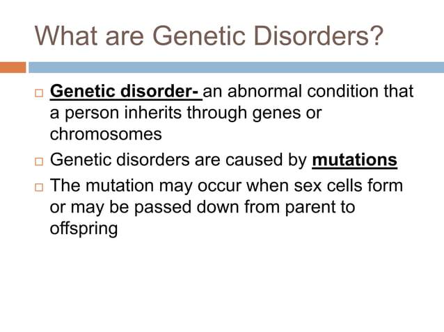 Human genetic disorders | PPT