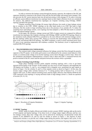 Analysis and Design of Single Phase High Efficiency Transformer less PV Inverter Topology | PDF