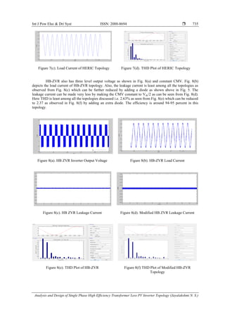 Analysis and Design of Single Phase High Efficiency Transformer less PV Inverter Topology | PDF
