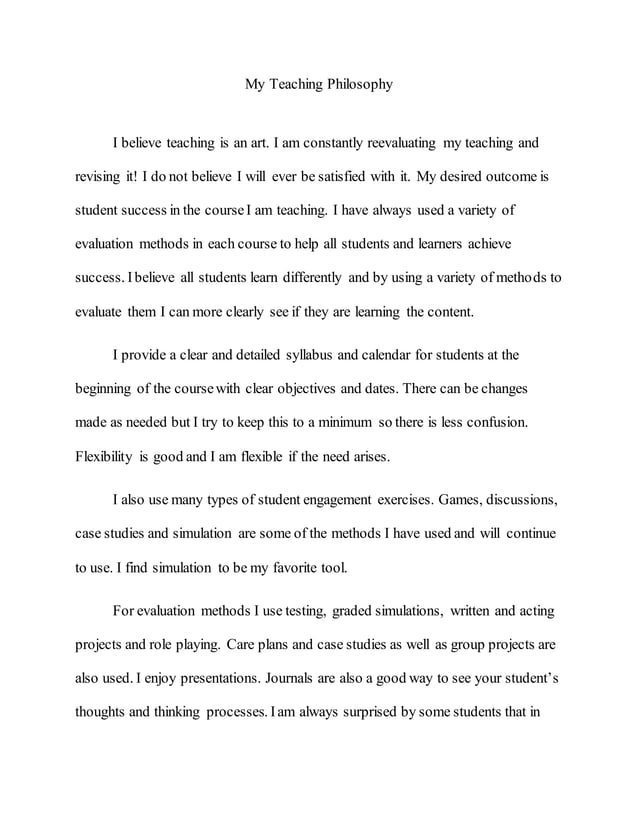 My Teaching Philosophy (1) | DOCX