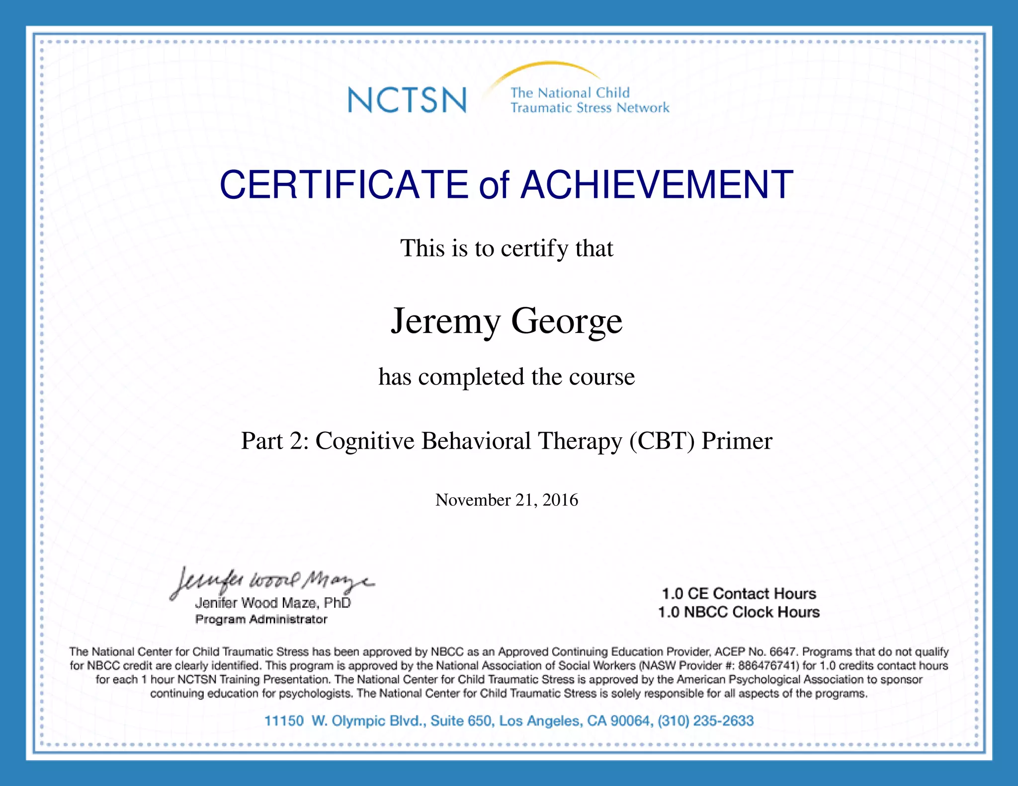 Part 2 Cognitive Behavioral Therapy (CBT) Primer_CE Certificate | PDF