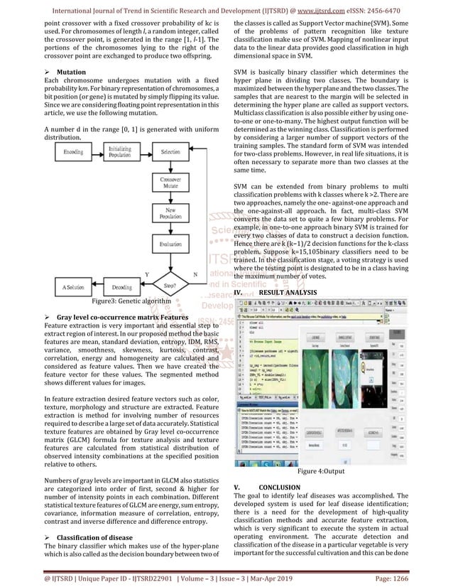 Identification of Disease in Leaves using Genetic Algorithm | PDF