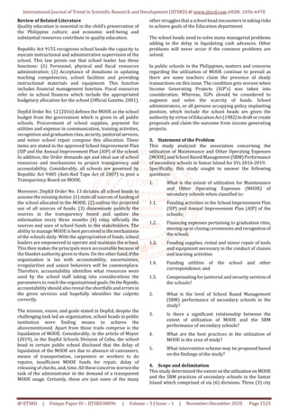 Maintenance and other Operating Expenses MOOE and School Based ...