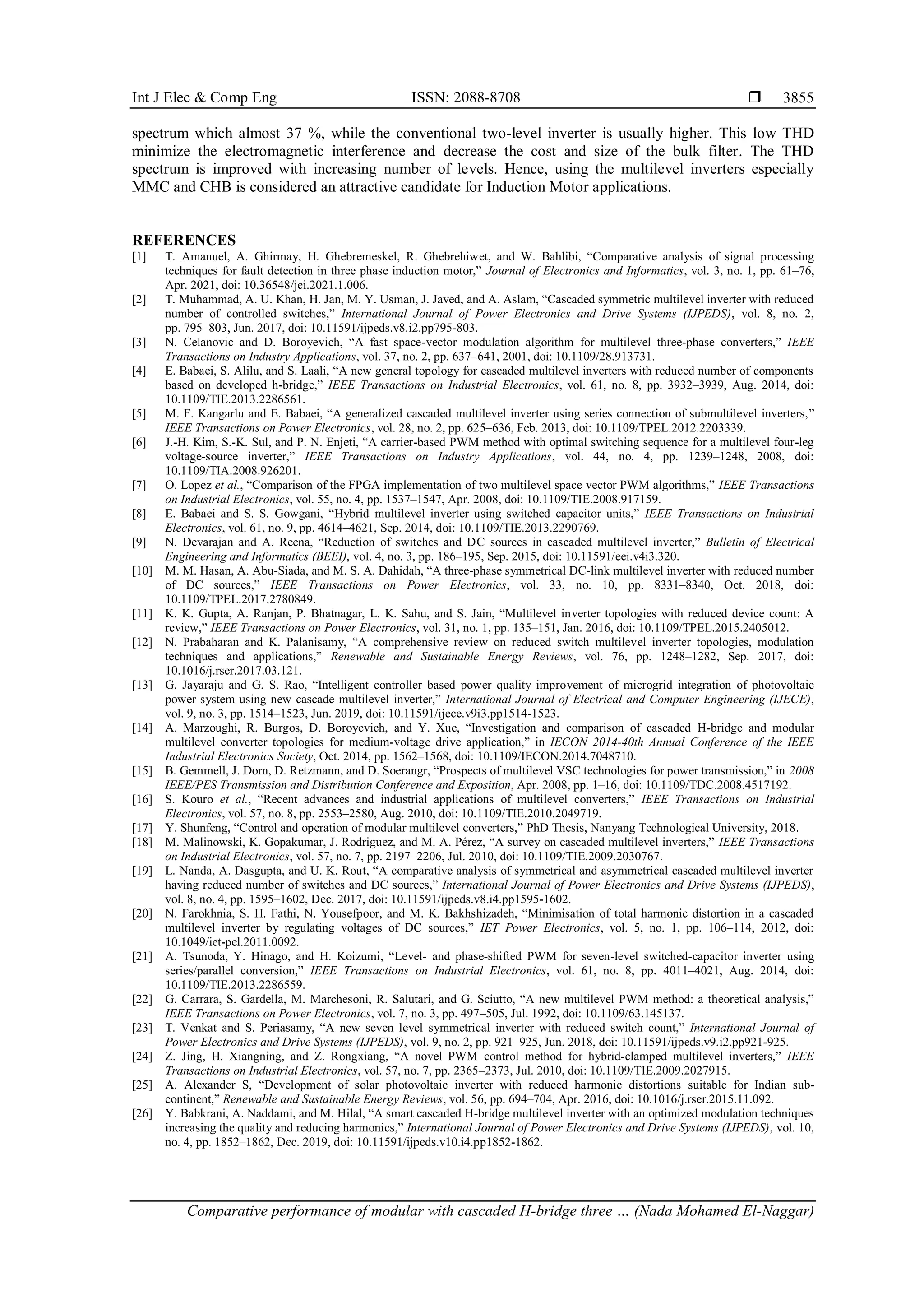 Comparative performance of modular with cascaded H-bridge three level inverters | PDF
