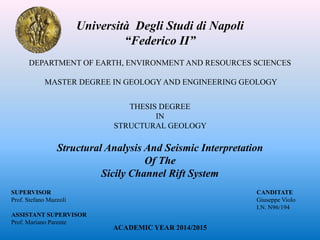 Structural analysis and seismic interpretation of the Sicily channel ...