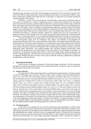 Thai culture image classification with transfer learning | PDF ...