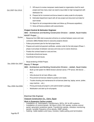 Resume of Islam M. Elshora MEP Technical Office & BIM Manager | DOC