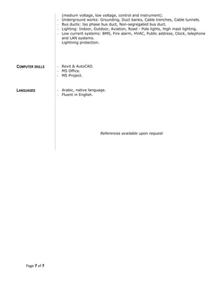 Resume of Islam M. Elshora MEP Technical Office & BIM Manager | DOC
