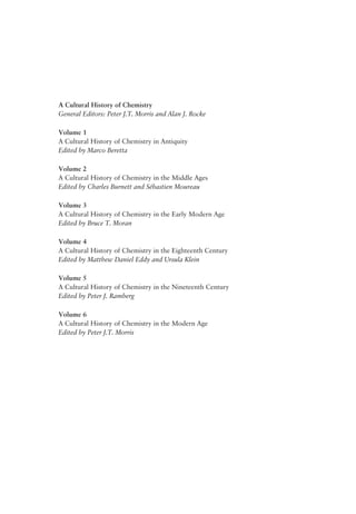 A Cultural History Of Chemistry In The Middle Ages Charles Burnett | PDF
