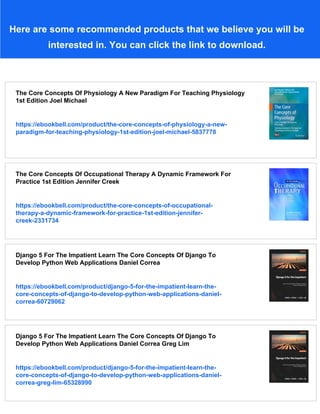 The Core Concepts Of Physiology A New Paradigma For Teaching Physiology ...