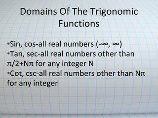Trigonometric functions of real numbers bender edit | PPT
