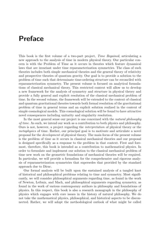 Time Regained Volume 1 Symmetry And Evolution In Classical Mechanics ...