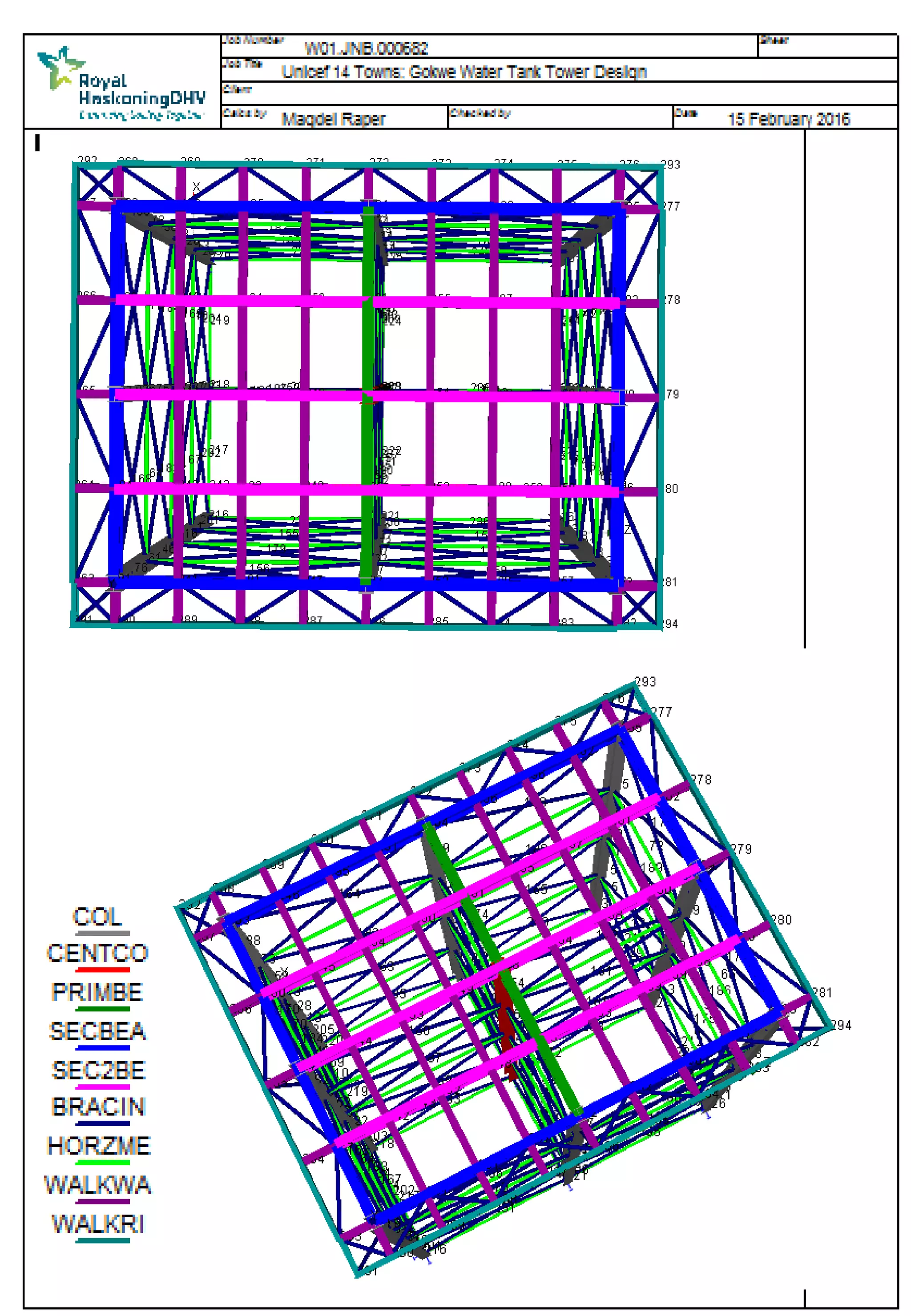 Gokwe Water Tank Structure Design (New Members) - Design Sheets | PDF