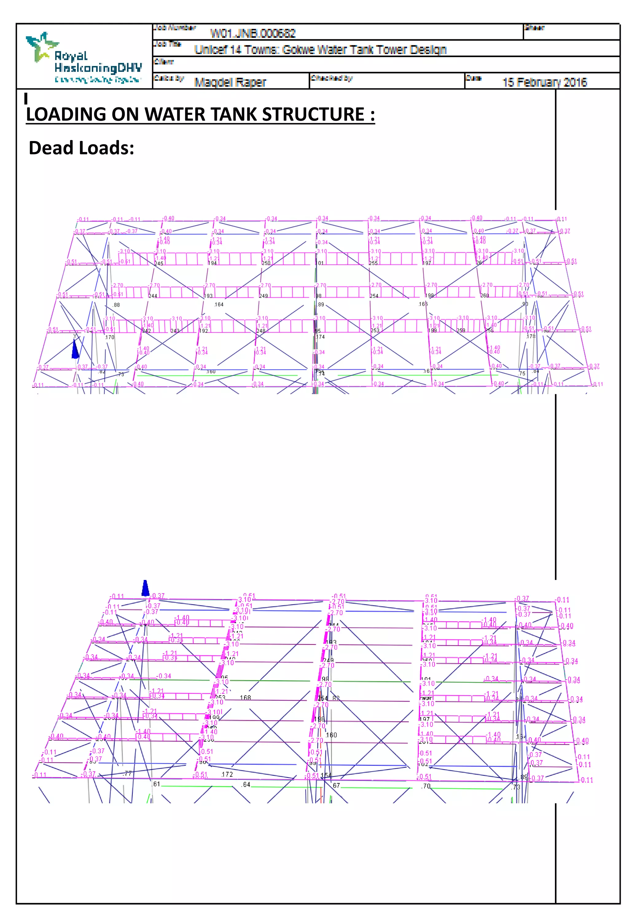 Gokwe Water Tank Structure Design (New Members) - Design Sheets | PDF
