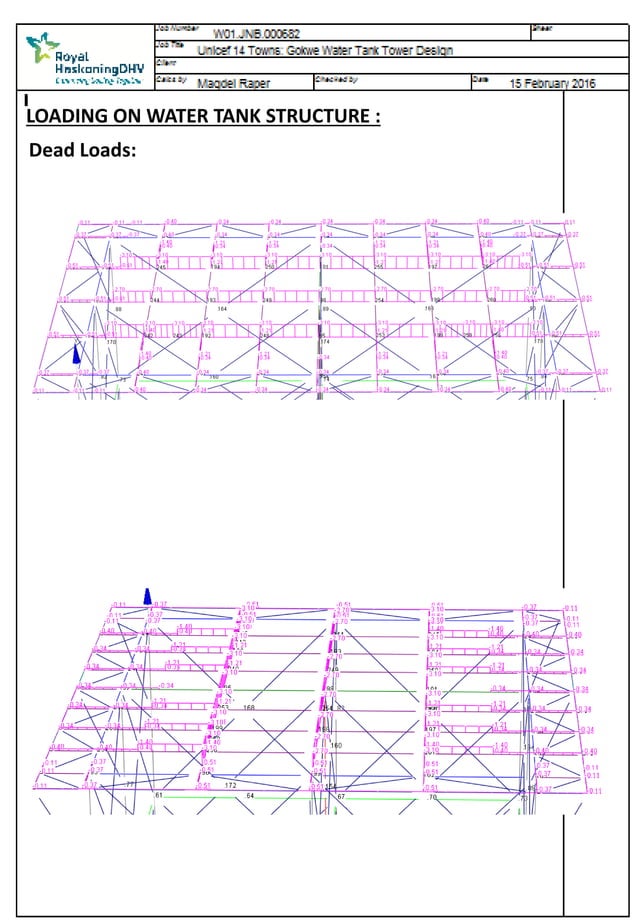 Gokwe Water Tank Structure Design (New Members) - Design Sheets | PDF