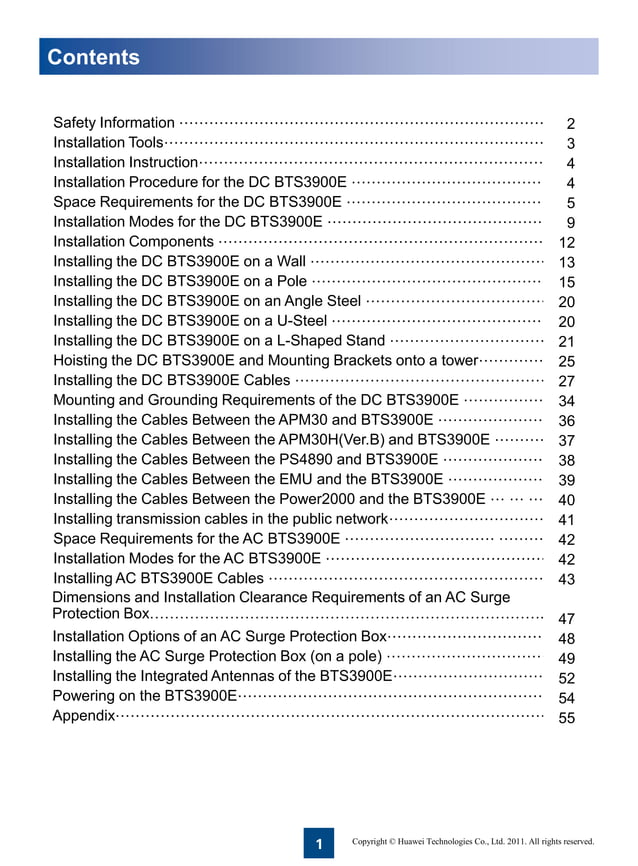 bts3900e-install-r13c01 | PDF | First Aid | Injuries