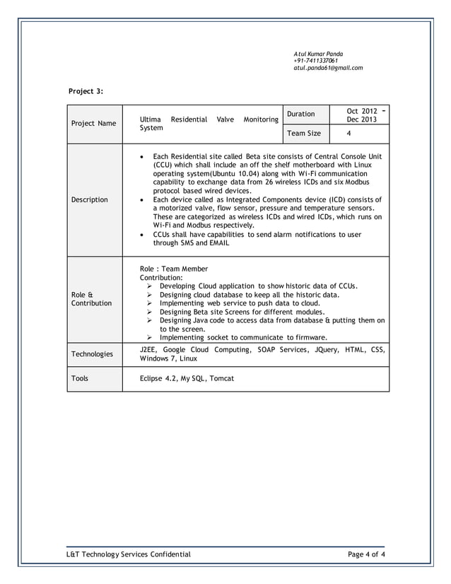 Atul Panda_Resume | DOCX | Computer Software and Applications | Computing