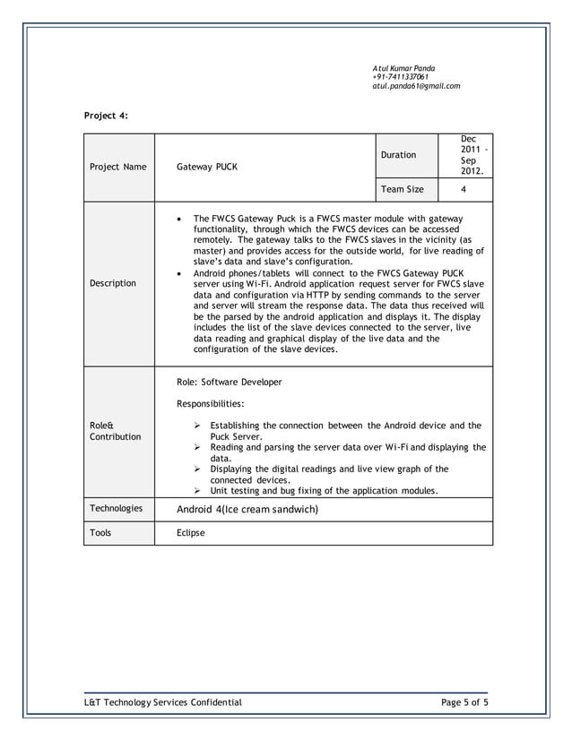 Atul Panda_Resume | DOCX | Computer Software and Applications | Computing
