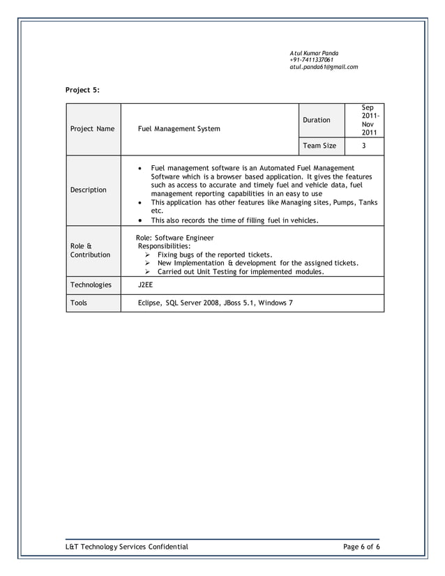 Atul Panda_Resume | DOCX | Computer Software and Applications | Computing