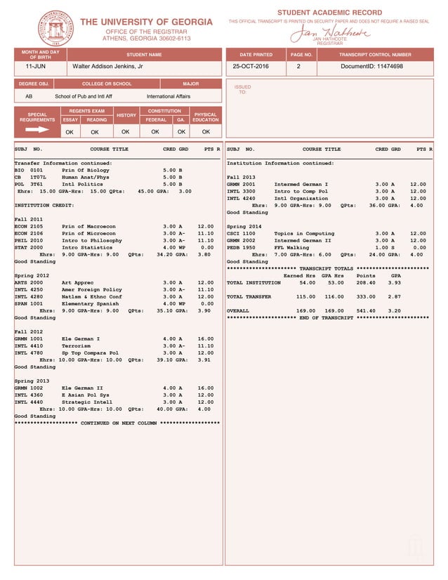 JENKINS UGA transcript | PDF