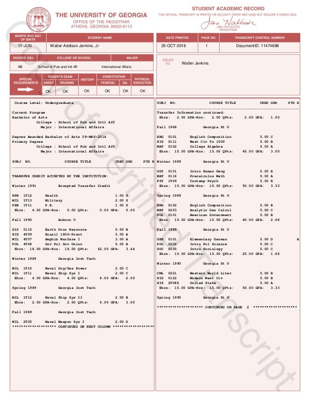 JENKINS UGA transcript