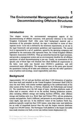 Decommissioning Offshore Structures 1st Dg Gorman June Neilson | PDF