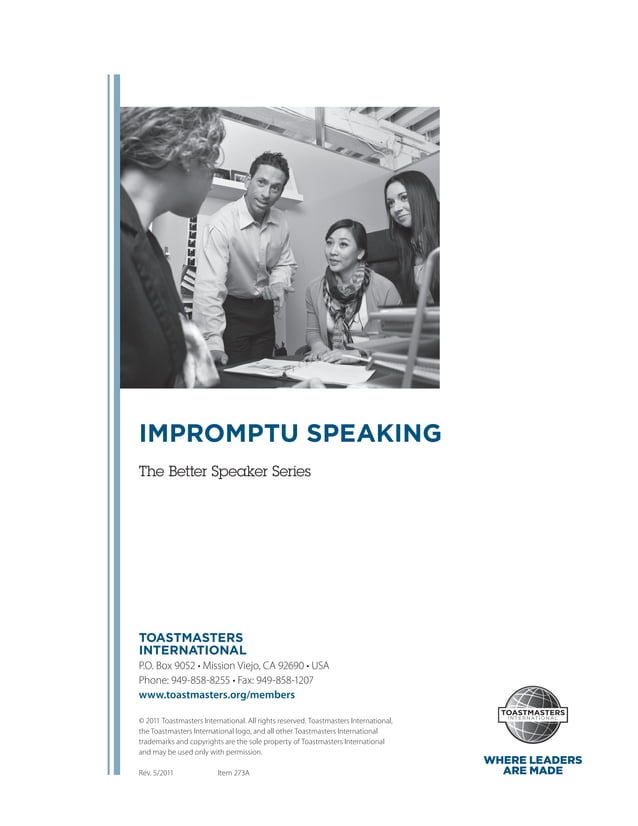 Impromptu Speaking (PDF) | PDF | Desktop Publishing | Computer Software and Applications