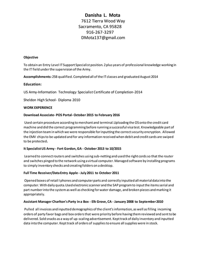 Computer Operator Resume | PDF