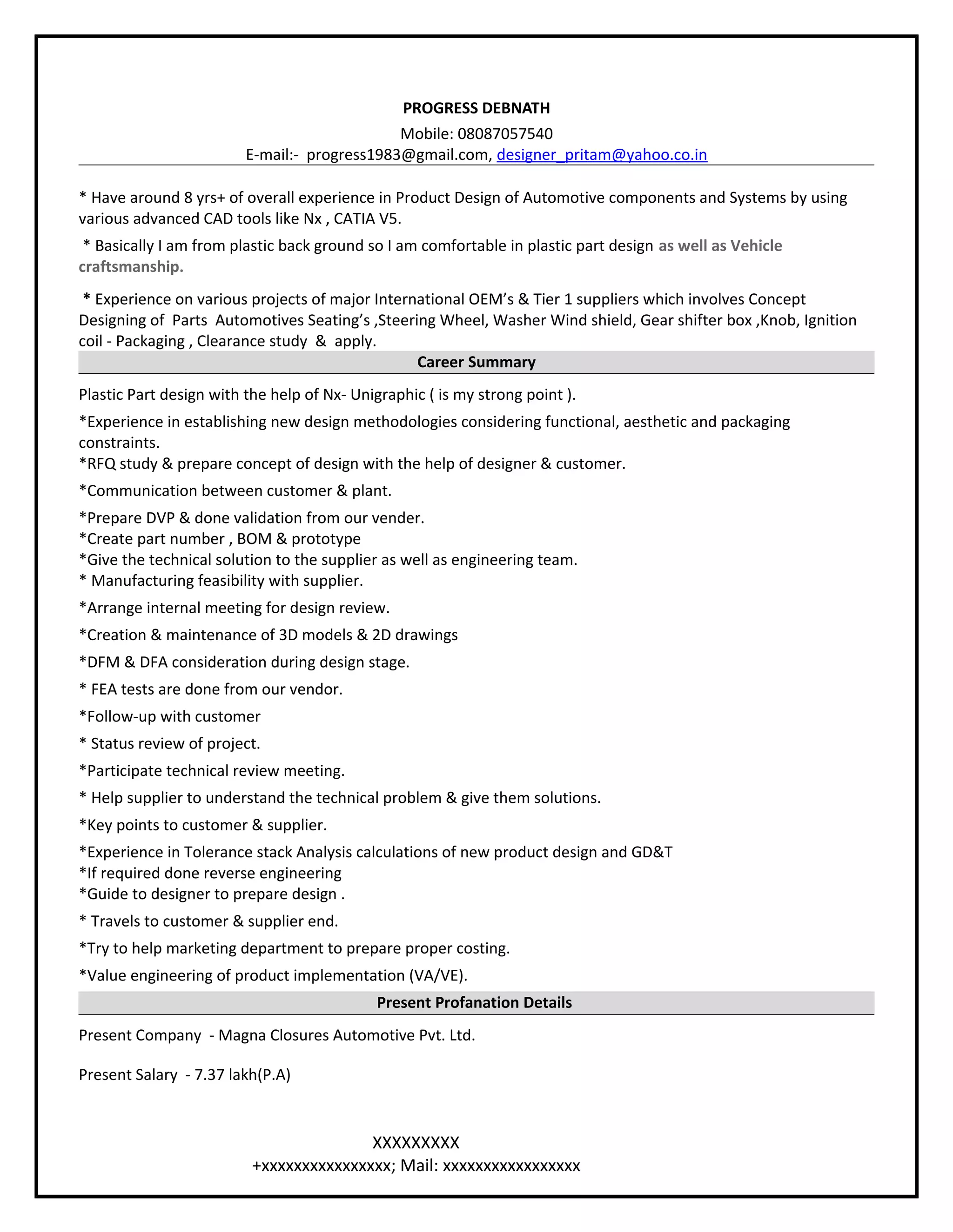 Resume-Progress Debnath | PDF