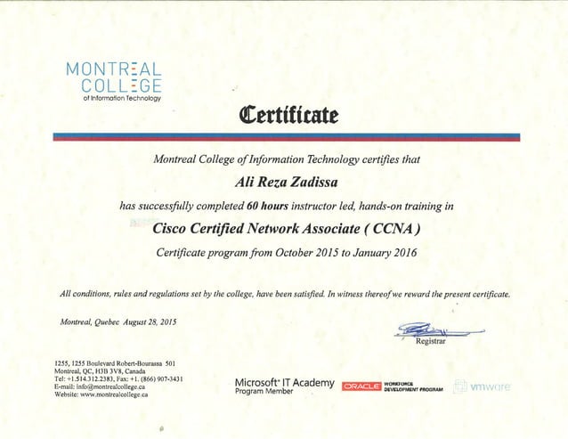 CCNA R&S- COURSE COMPLETION CERTIFICATE | PDF