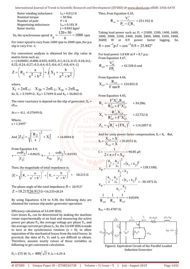 Design Calculation Of Three Phase Self Excited Induction Generator