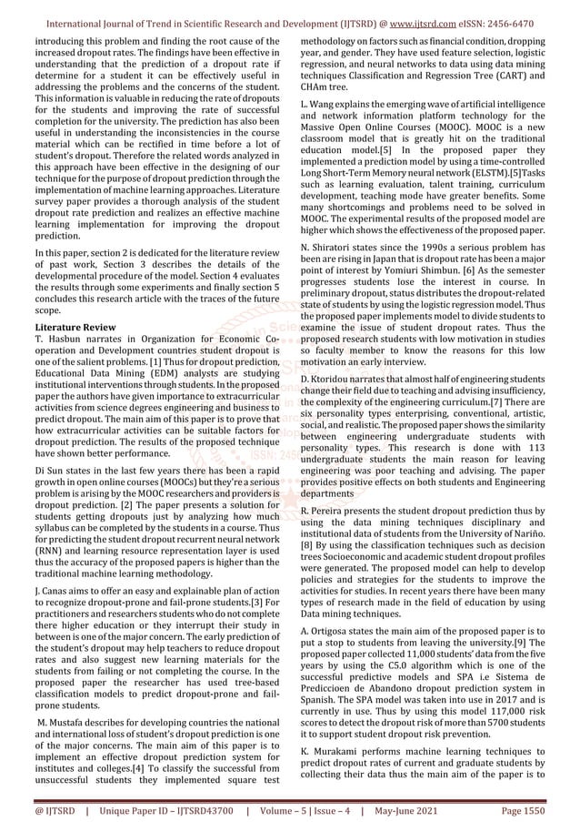 Discovering Student Dropout Prediction through Deep Learning | PDF Discovering Student Dropout Prediction through Deep Learning | PDF