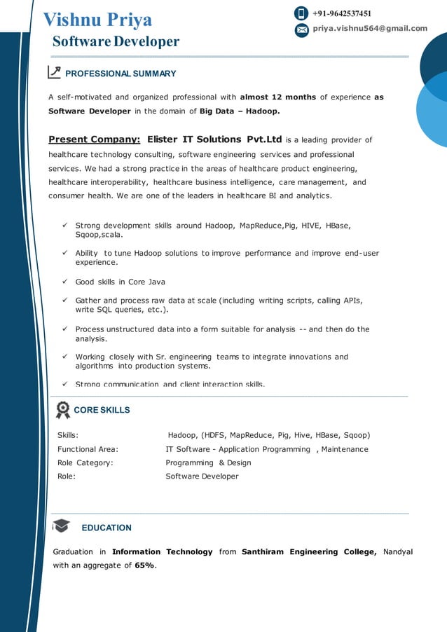 Vishnu_Hadoop | DOCX | Programming Languages | Computing