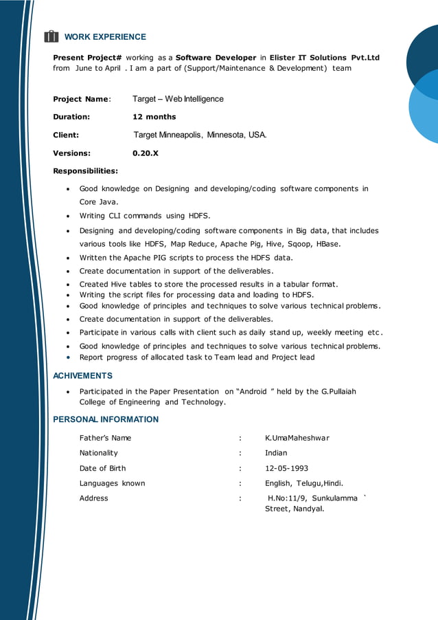 Vishnu_Hadoop | DOCX | Programming Languages | Computing