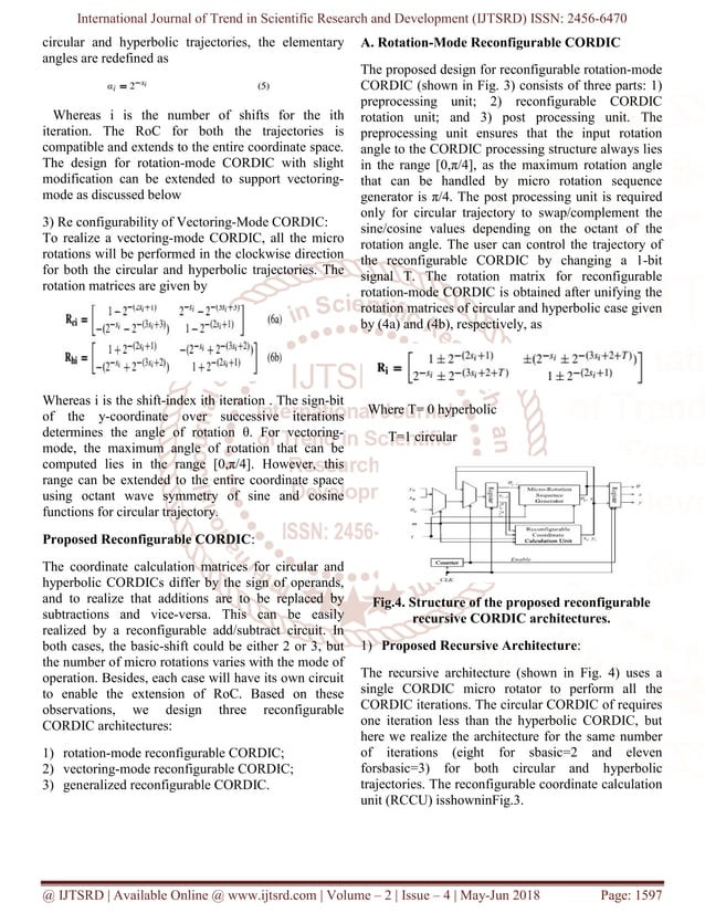 Implementation Of Rotation And Vectoring Mode Reconfigurable Cordic Pdf