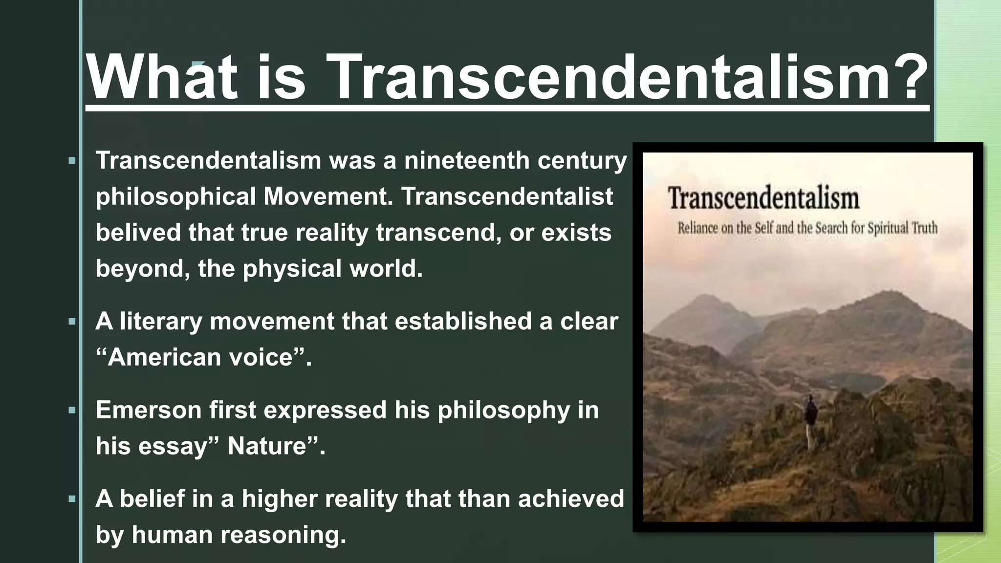 difference between transcendentalism and puritanism | PPTX