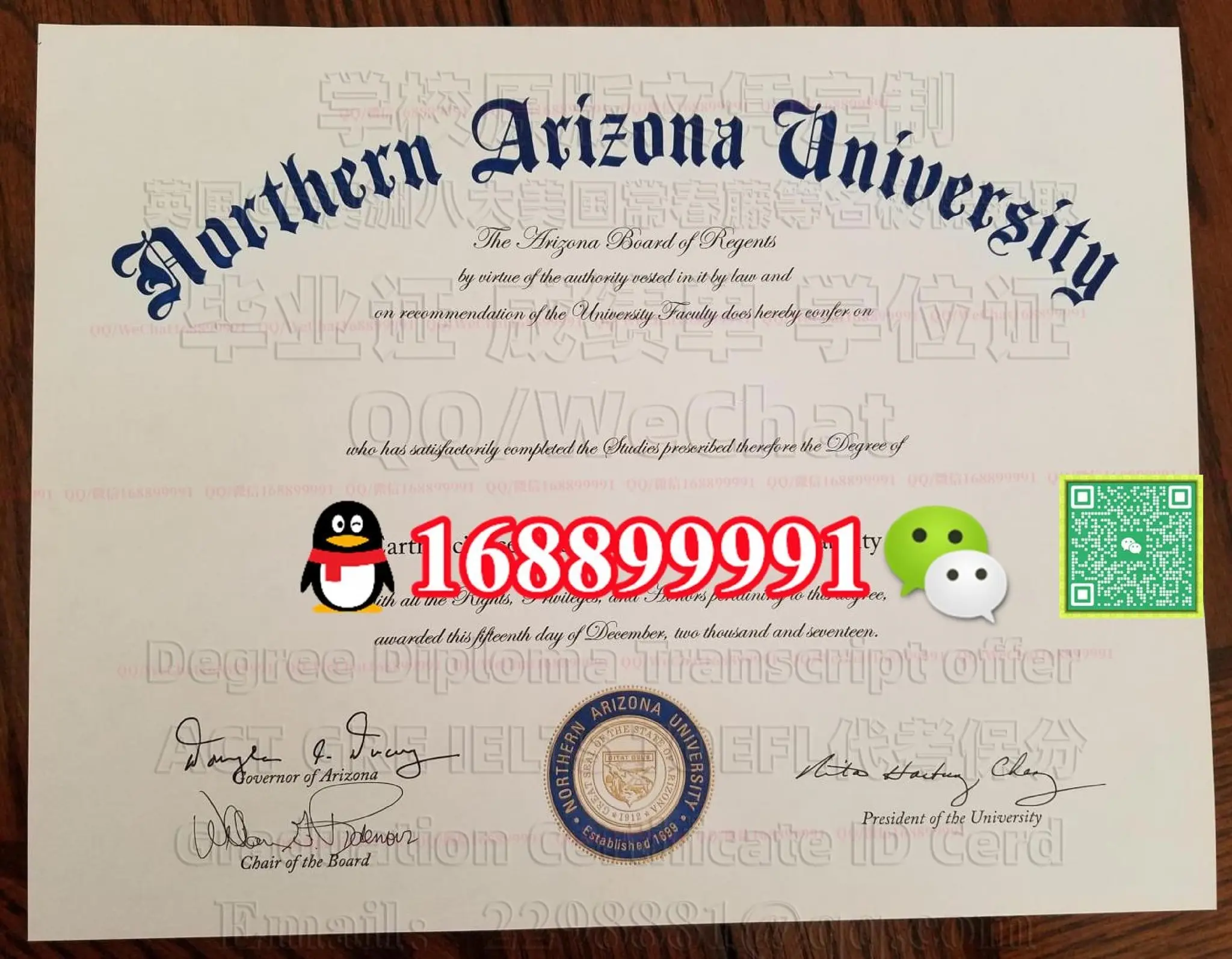 Northern Arizona University degree offer diploma Transcript | PDF