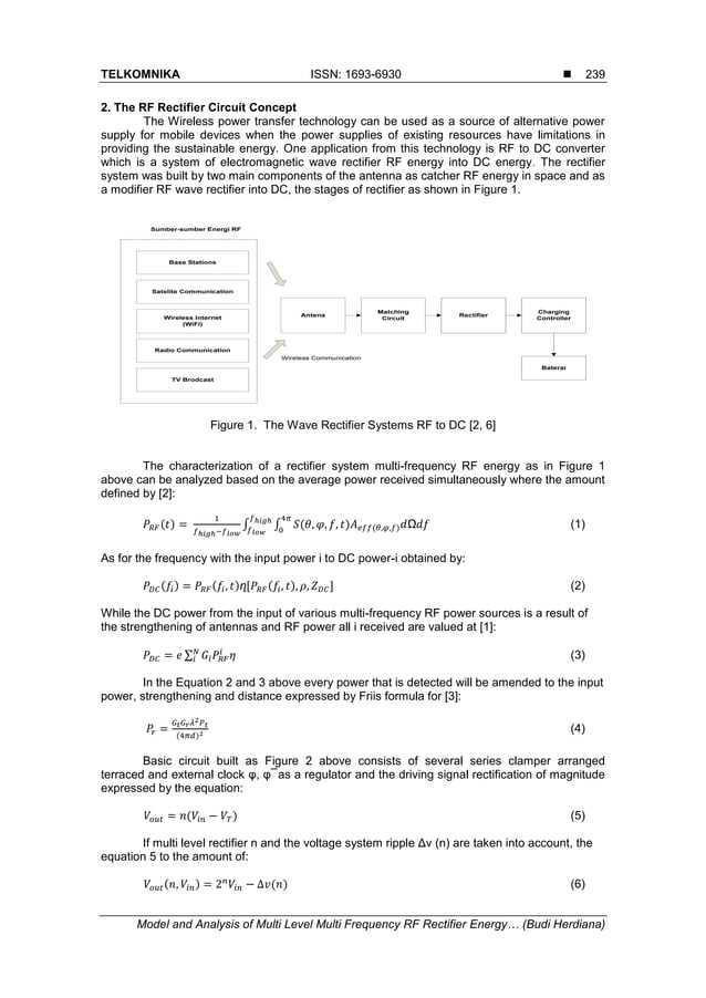 Model and Analysis of Multi Level Multi Frequency RF Rectifier Energy System for Low Power ...