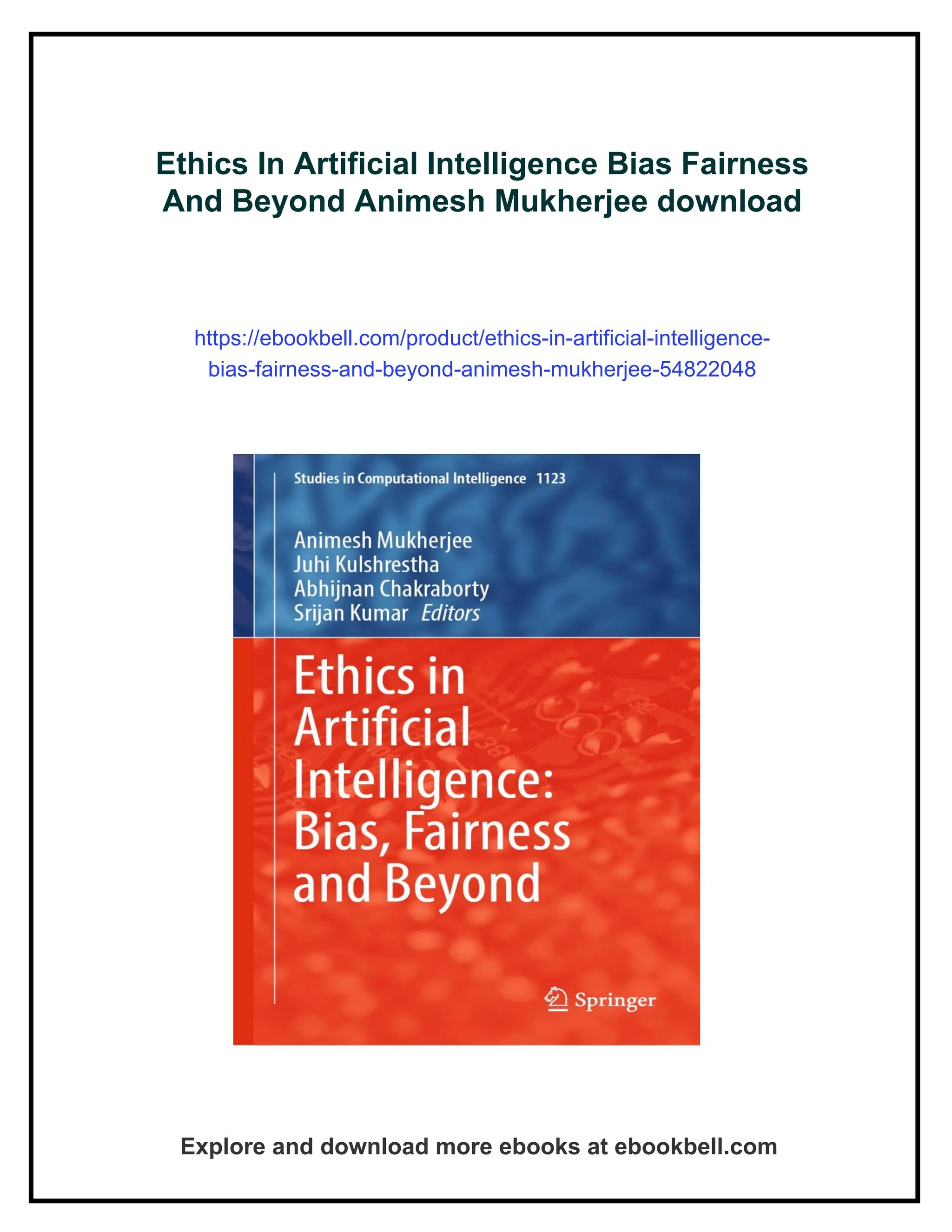 Ethics In Artificial Intelligence Bias Fairness And Beyond Animesh ...