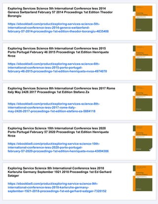 Exploring Services Science 7th International Conference Iess 2016 Bucharest Romania May 2527 ...