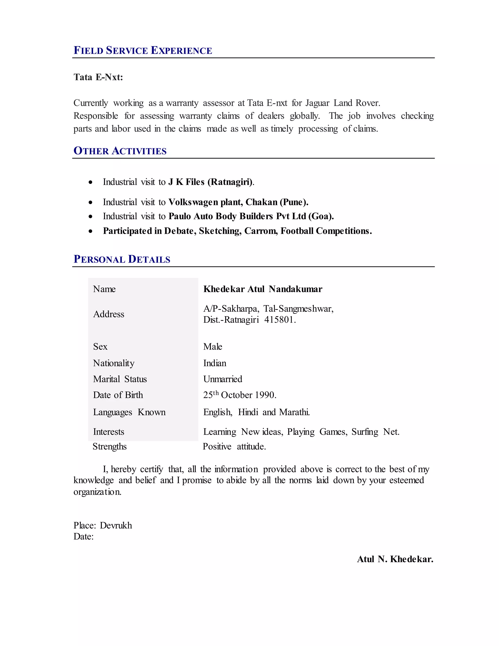 Atul_resume1 | PDF