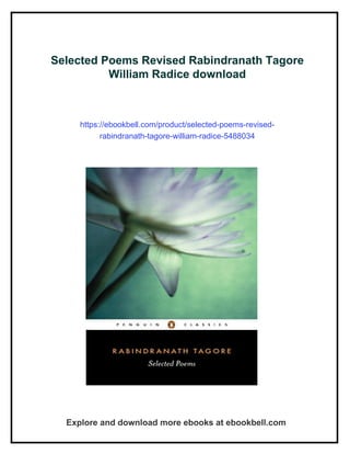 Selected Poems Revised Rabindranath Tagore William Radice | PDF