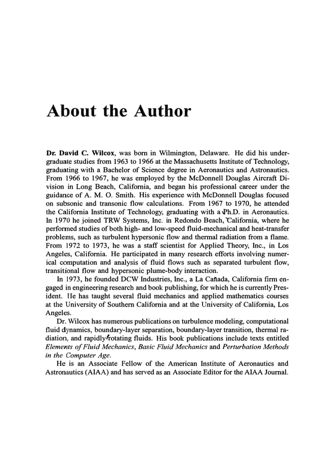 Turbulence Modeling For Cfd David C Wilcox | PDF