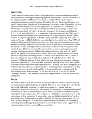 SWOT Analysis CRM PDF | PDF