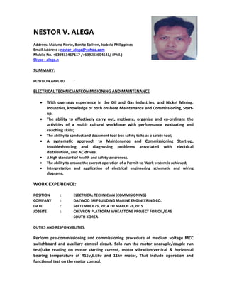 NESTOR-UPDATED-CV-1 ALEGA | PDF