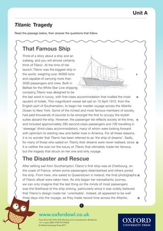 Titanic Tragedy: The Sinking of the Ship of Dreams | PDF