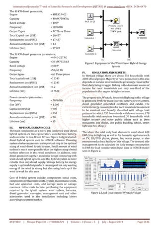 Analysis of Wind Diesel Hybrid System by Homer Software | PDF