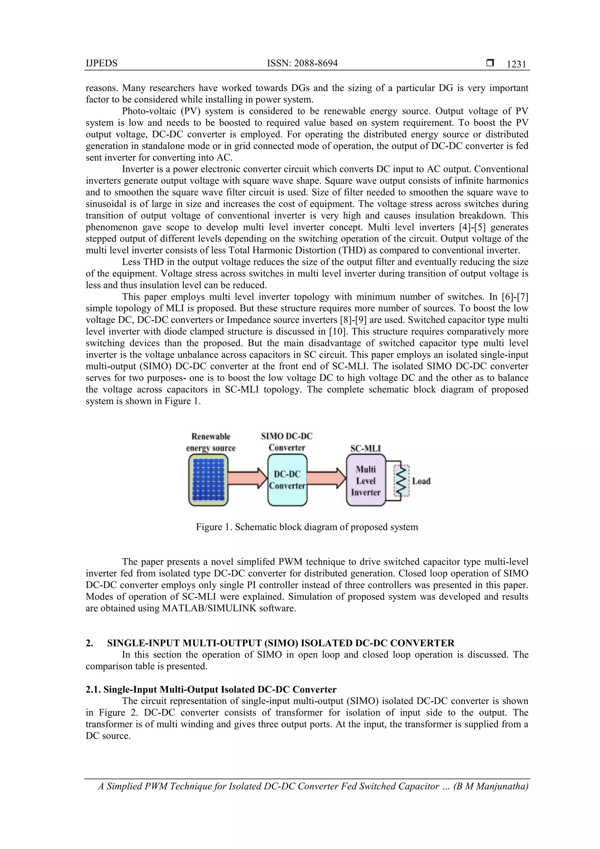 A Simplified PWM Technique for Isolated DC-DC Converter Fed Switched Capacitor Multi-Level ...